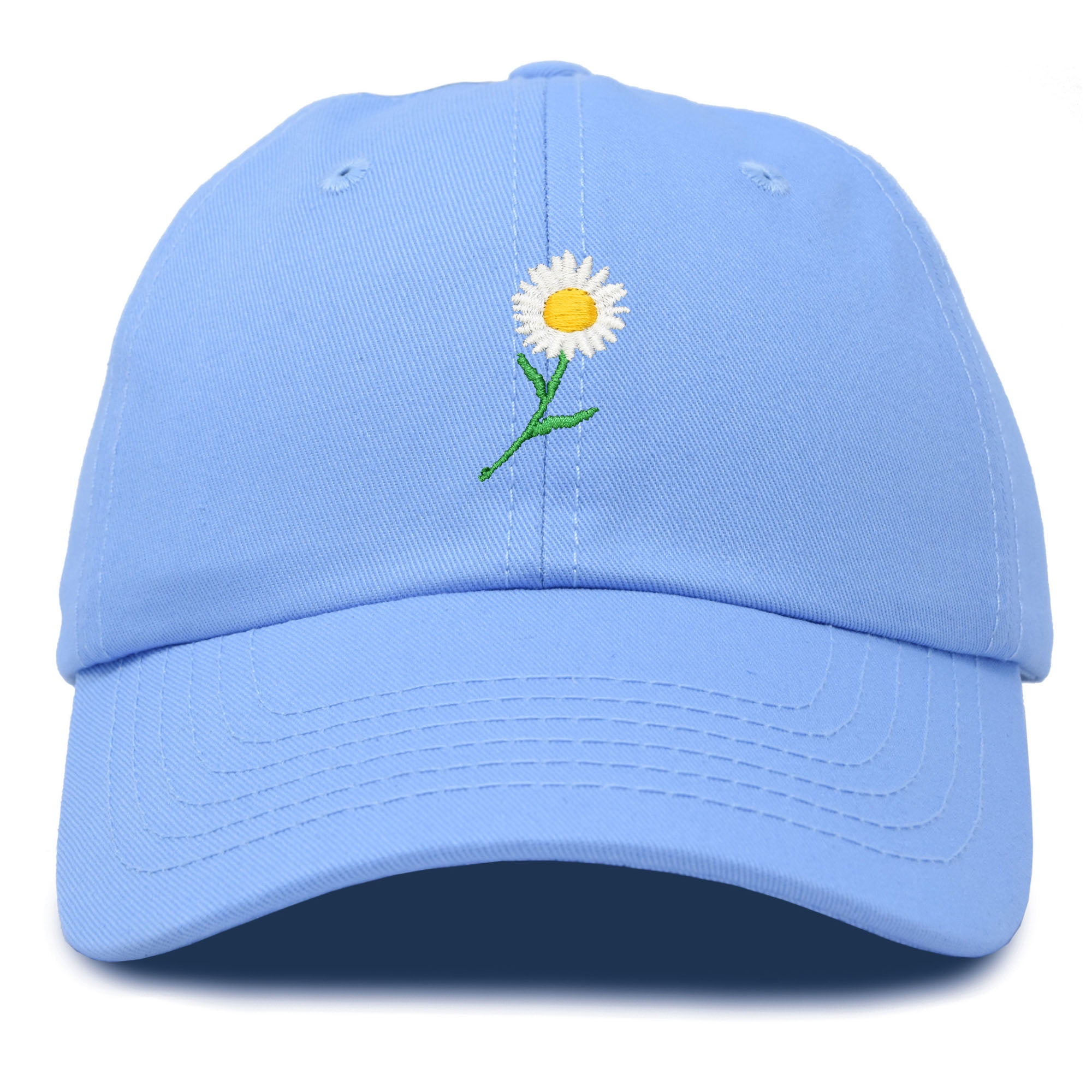 DALIX Daisy Flower Hat Womens Floral Baseball Cap in Light Blue ...