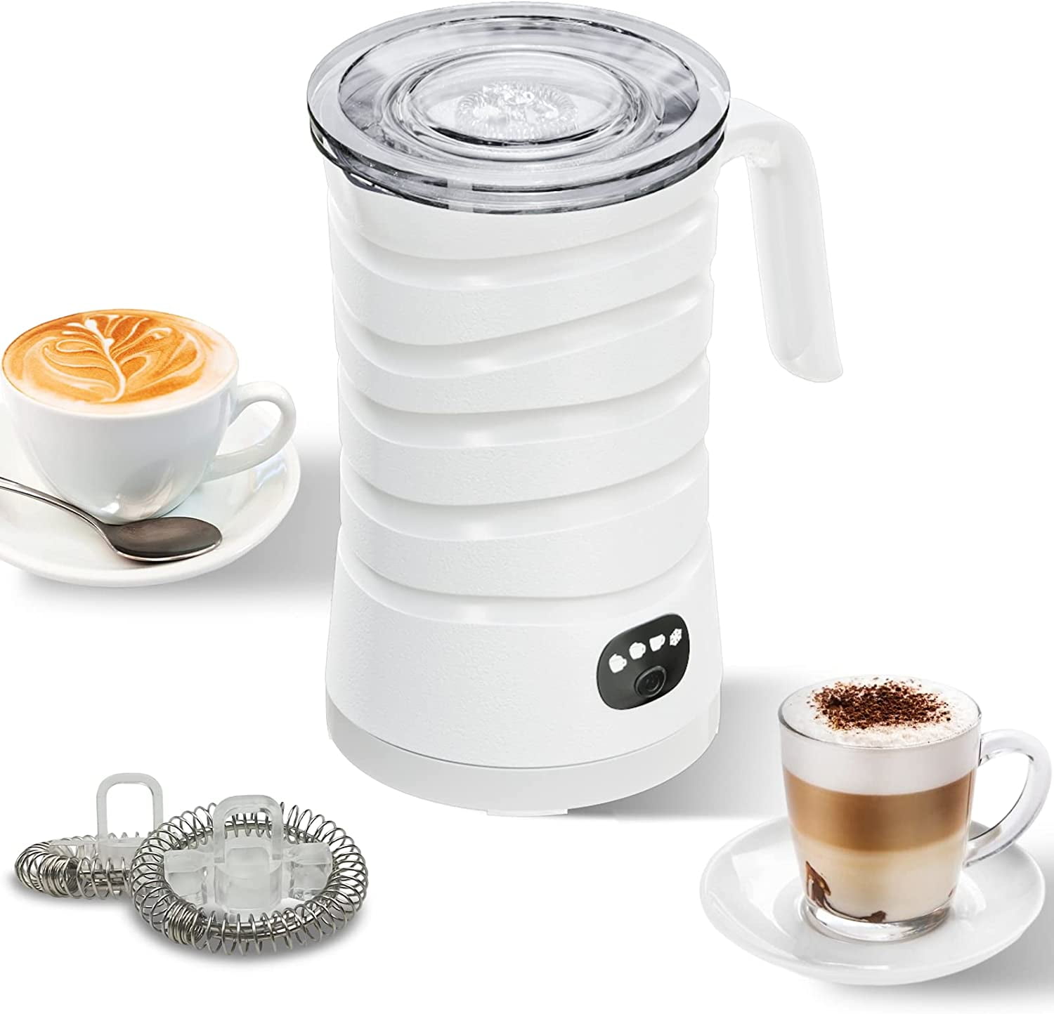 YEOLEH Milk Frother 4-in-1 Milk Steamer, Automatic Hot and Cold Foam ...