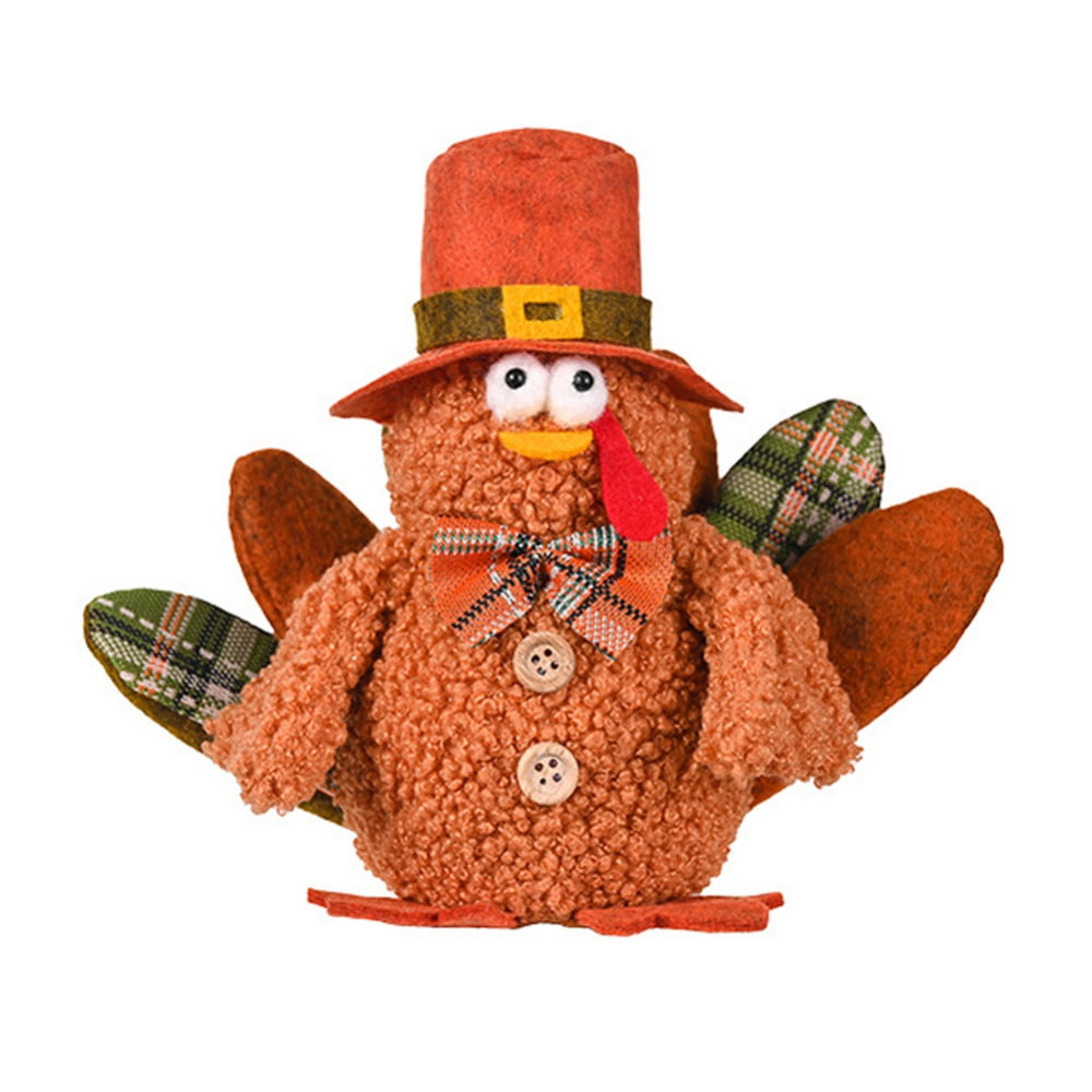 Baywell Thanksgiving Decoration Table Decor Turkey Stuffed Plush Couple ...