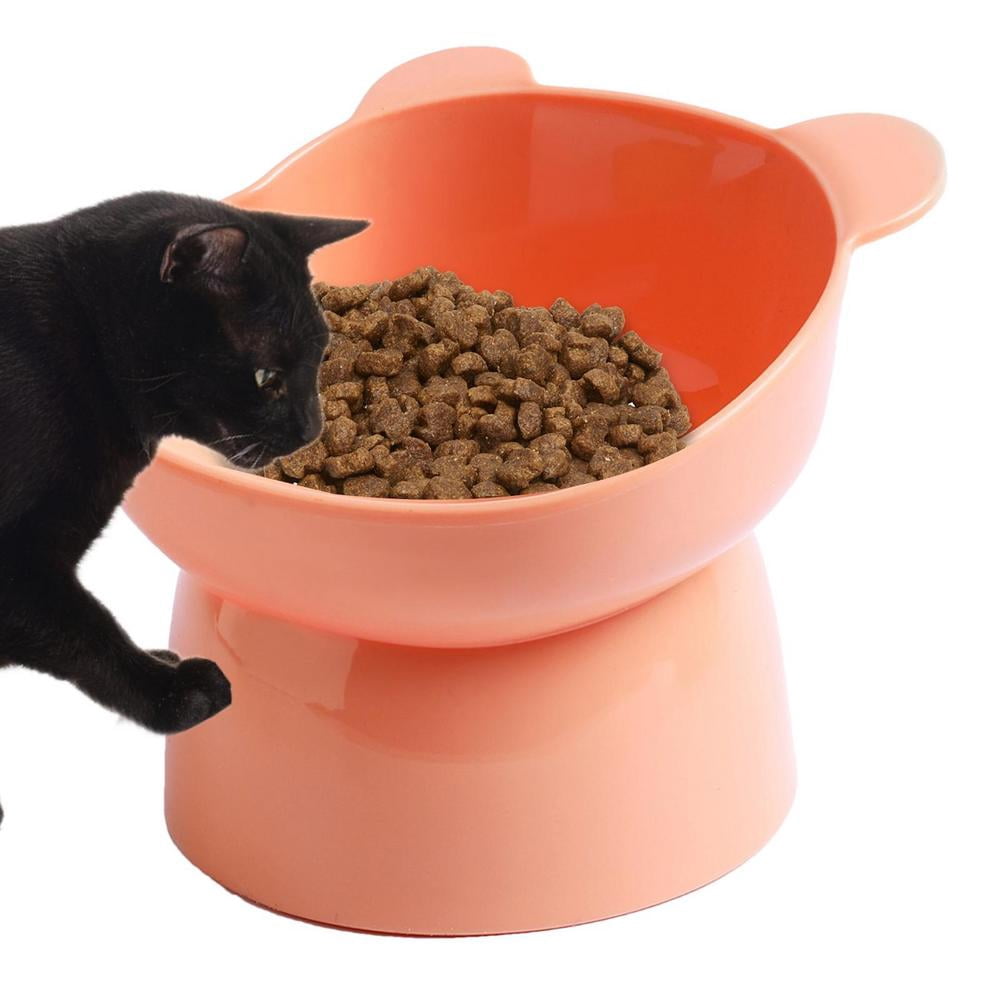 AIXING Elevated Cat Food Bowl Whisker-Friendly Anti-Vomit Cat Plate ...