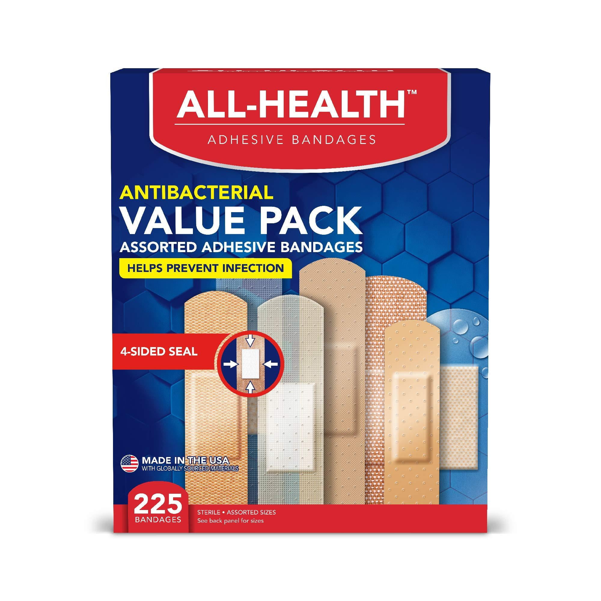All Health Antibacterial Bandage Family Value Pack, Variety 225 ct ...