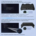 Moko Ps5 Controller Wireless Keyboard With Green Backlight Bluetooth Mini Keypad Chatpad Black