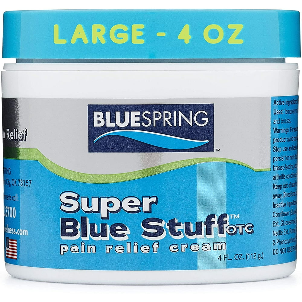 Blue Stuff Super Blue Super Blue Pain Relieving Cream, 4.4 oz - Walmart ...