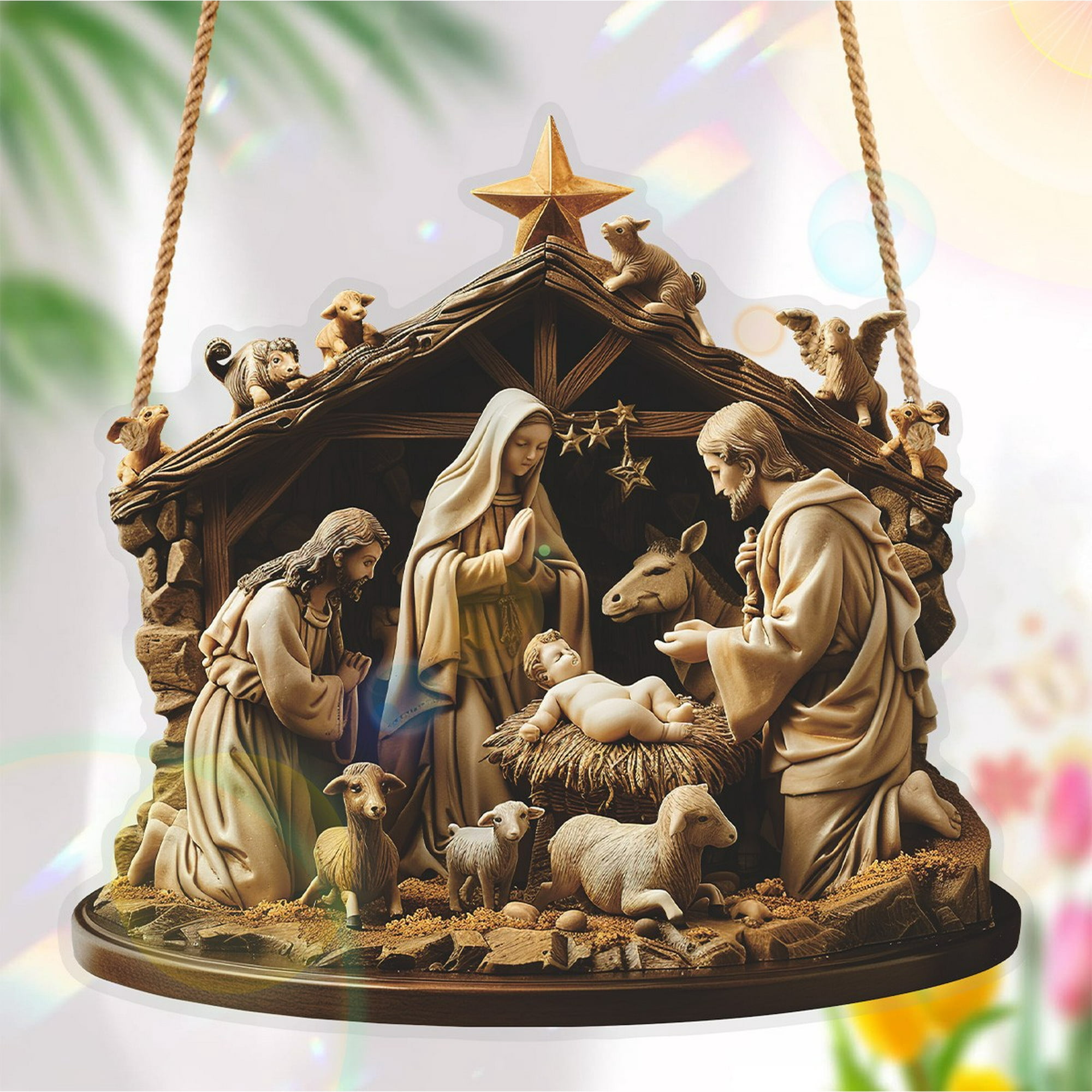 Click here for Vaidha Nativity Scene Ornaments Christmas Hanging... prices
