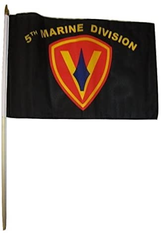 12x18 12"x18" Wholesale Lot of 12 USMC 5th Division Stick Flag Wood ...