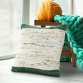 Ox Bay Luma 20" x 20" Green/Multicolor Striped Cotton Adult Decorative ...