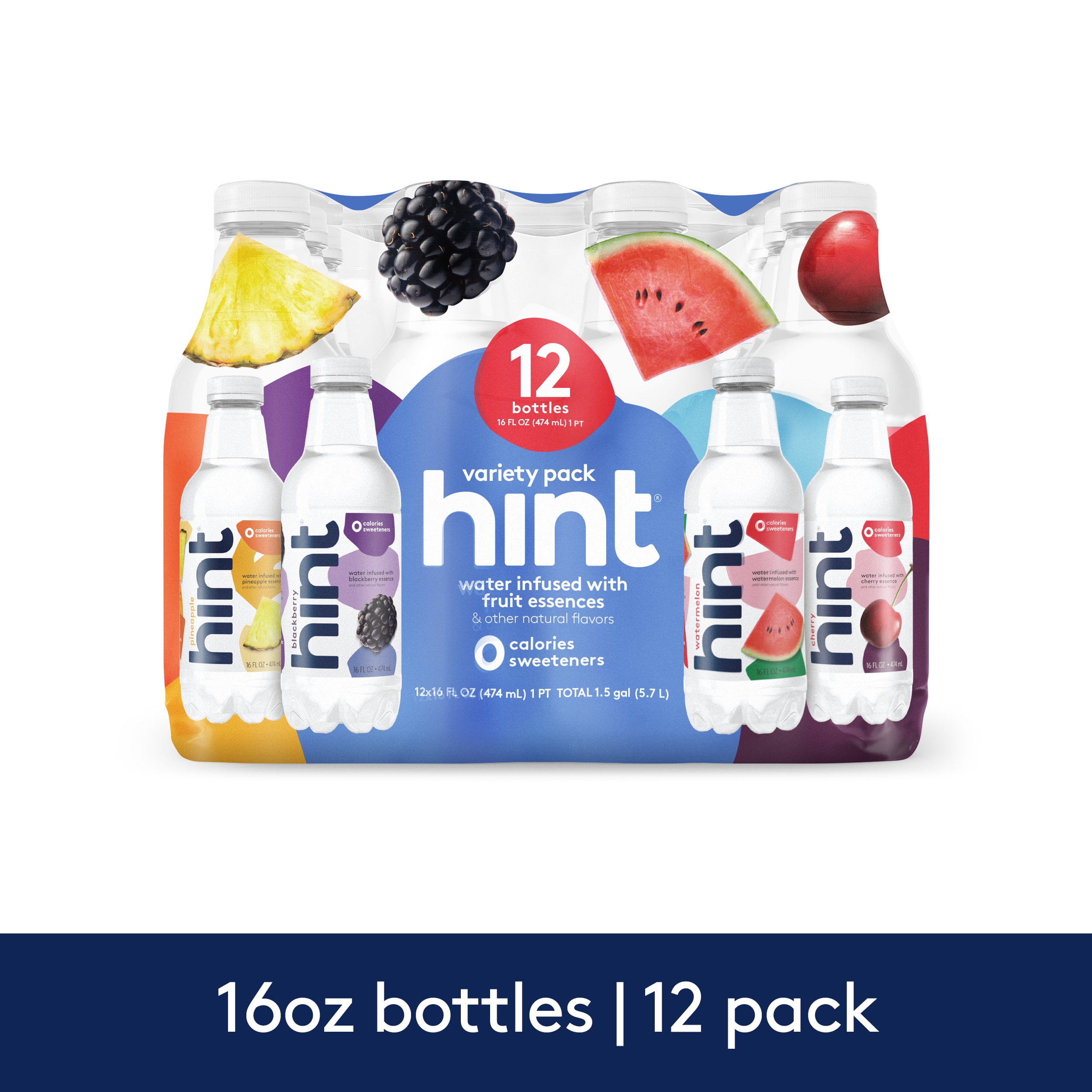 Hint Premium Essence Water 10 Flavors, 16 Ounce Plastic Bottles, 16 Fl ... Hint Premium Essence Water 10 Flavors, 16 Ounce Plastic Bottles, 16 Fl ...