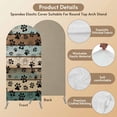Dog Paws Printed 6.6FT Arch Backdrop Covers, Vintage Teal Brown Wooden ...