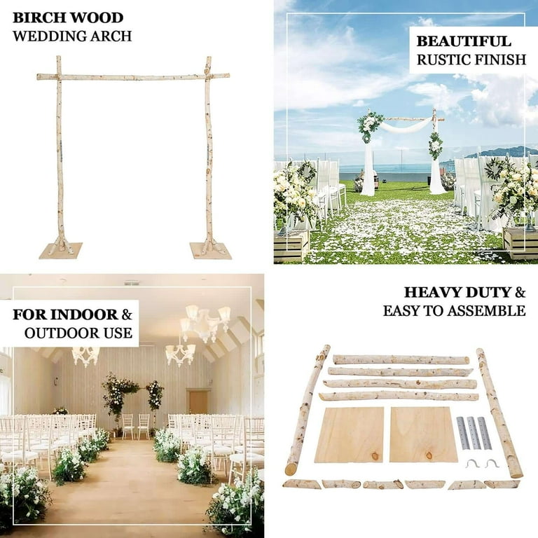 Birch pole wedding arch | Beachweddingtips.com