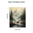 ARISTURING Vintage Deer Wall Art Forest Animal Canvas Mountain Lake ...