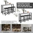 Counter Height Bar Table Set, Modern 4 Piece Dining Table Set, Long Pub ...