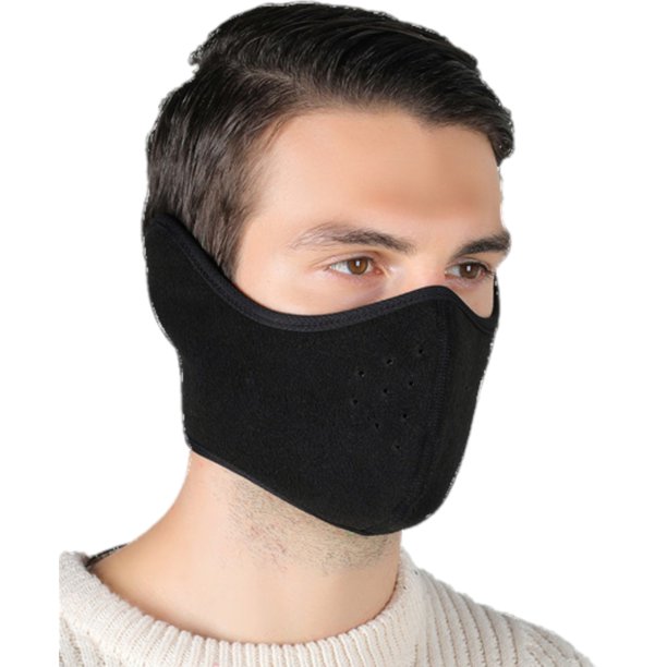 Polar Fleece Winter Face Mask for Men Women Fleece Windproof Half Face ...