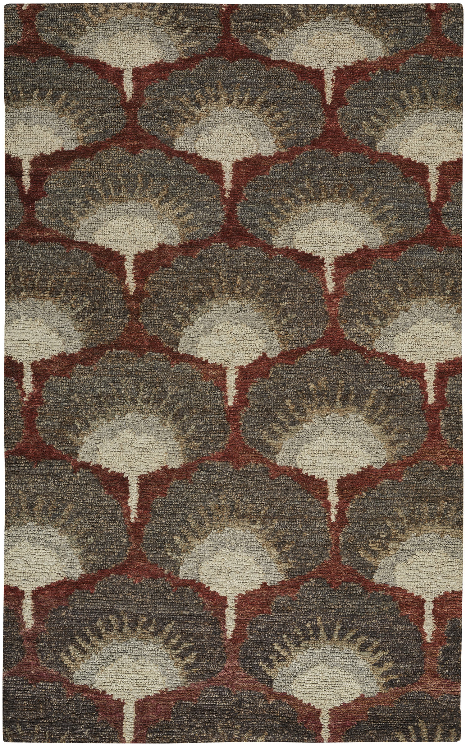 Capel - Williamsburg Ina - Hand Knotted Rectangle Rug - Ruby - 3' 6" x ...