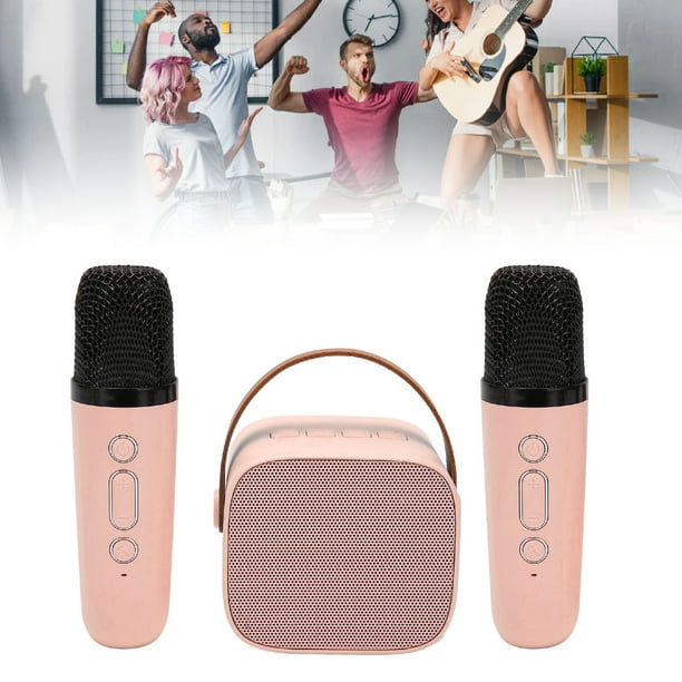 Máquina de Karaoke Portátil con 2 Micrófonos Inalámbricos Sonido ...