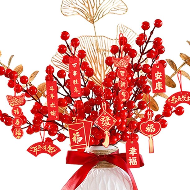 Red Chinese New Year Decoration Spring Festival Statue Traditional ...
