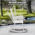 Outsunny 350 lbs Outdoor Wood Rocking Chair with High Back for Patio ...