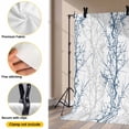 Navy Blue Grey Branch Backdrop for Photography,Fabric Photo Background ...