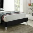 Better Home Products Alexa Velvet Upholstered Full Platform Bed in ...