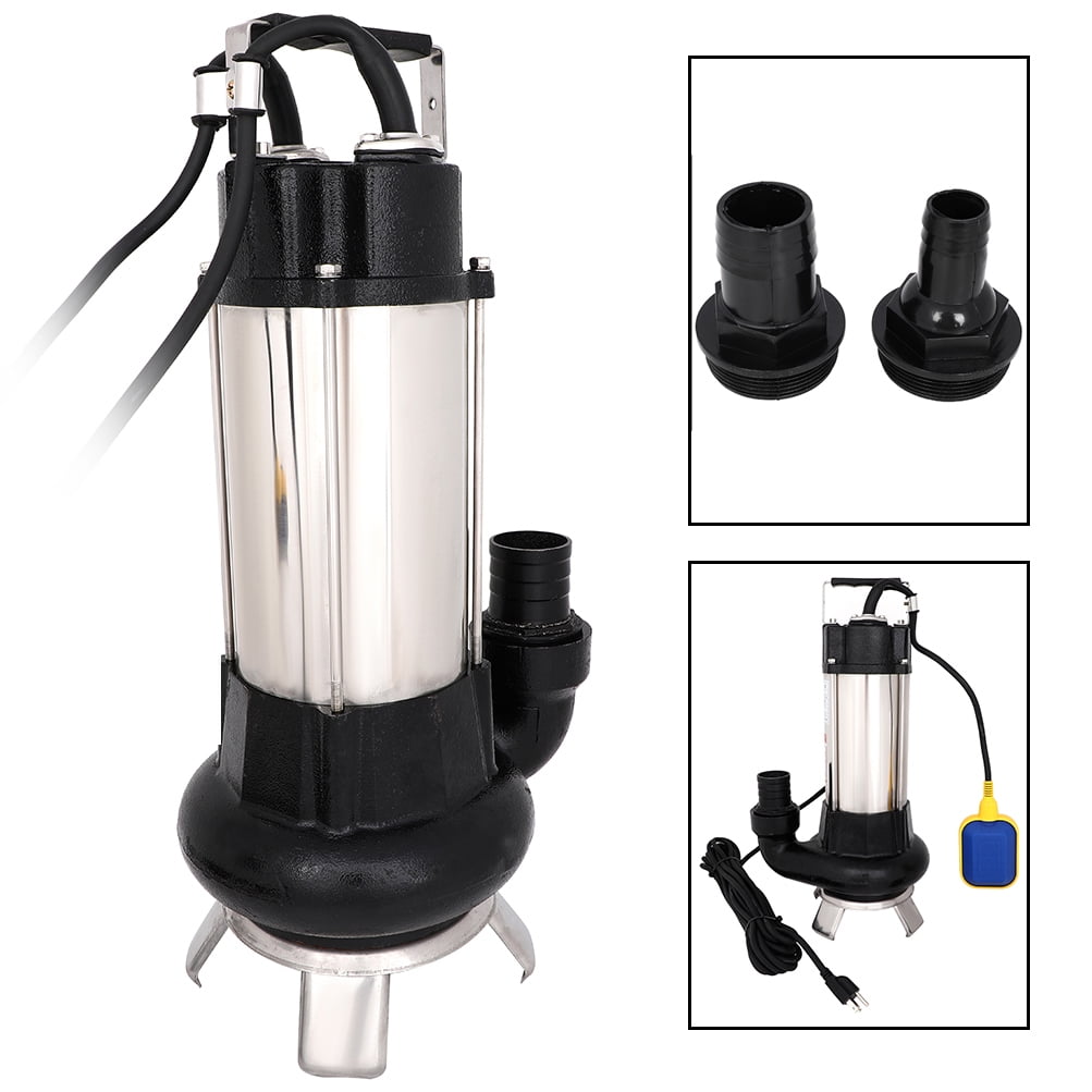 CCIYU Sewage Submersible Pump 1.5 hp 42.6ft/13m Heavy Duty Sewage ...