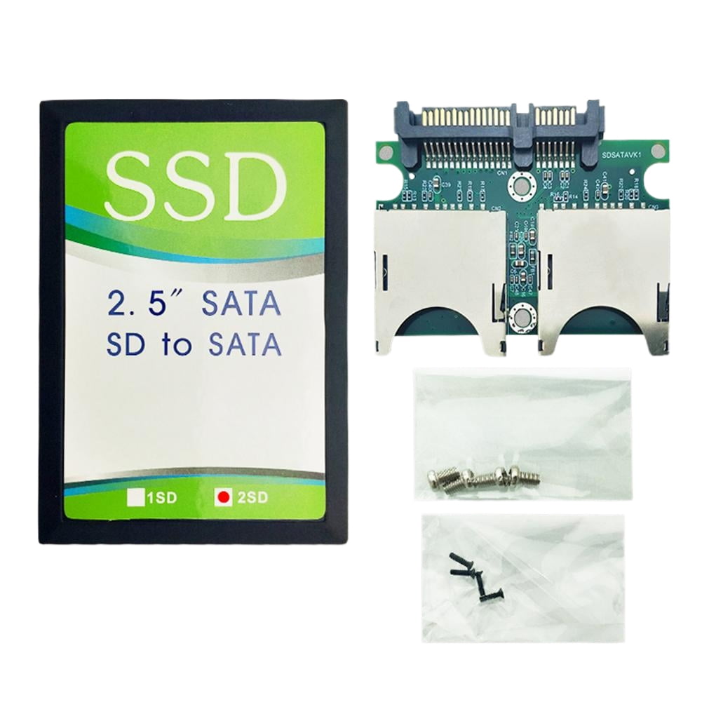 Tarjeta Adaptador 2 Puertos Memoria Dual A SATA SSD Card Convertidor ...
