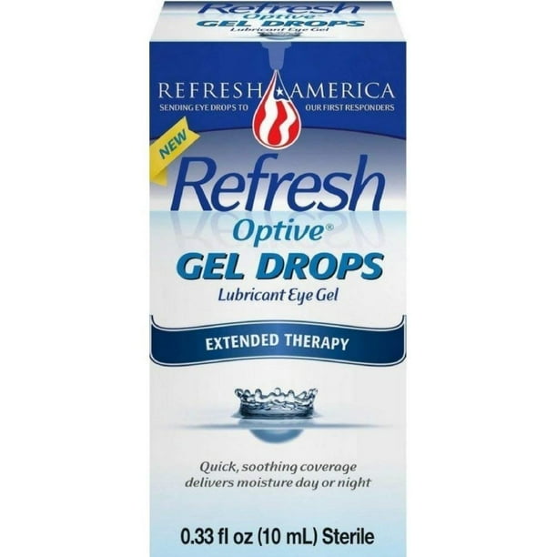 Refresh Optive Gel Drops 0.33 Fl Oz 10 mL Per Bottle - 6 Bottles ...