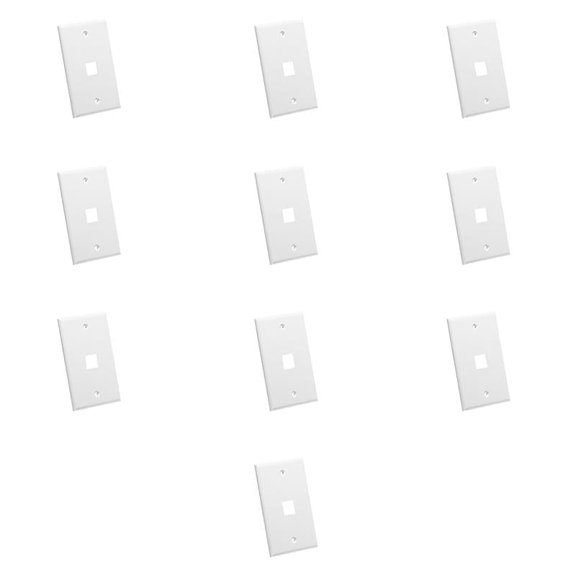Leviton White Dual Phone Jack Wall Plate 6P4C 625B3 Duplex Telephone ...