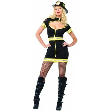 Red Blaze Firefighter Women's Adult Halloween Costume - Walmart.com