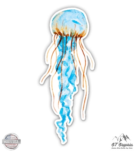 Jellyfish Beautiful - 12" Vinyl Sticker Waterproof Decal - Walmart.com