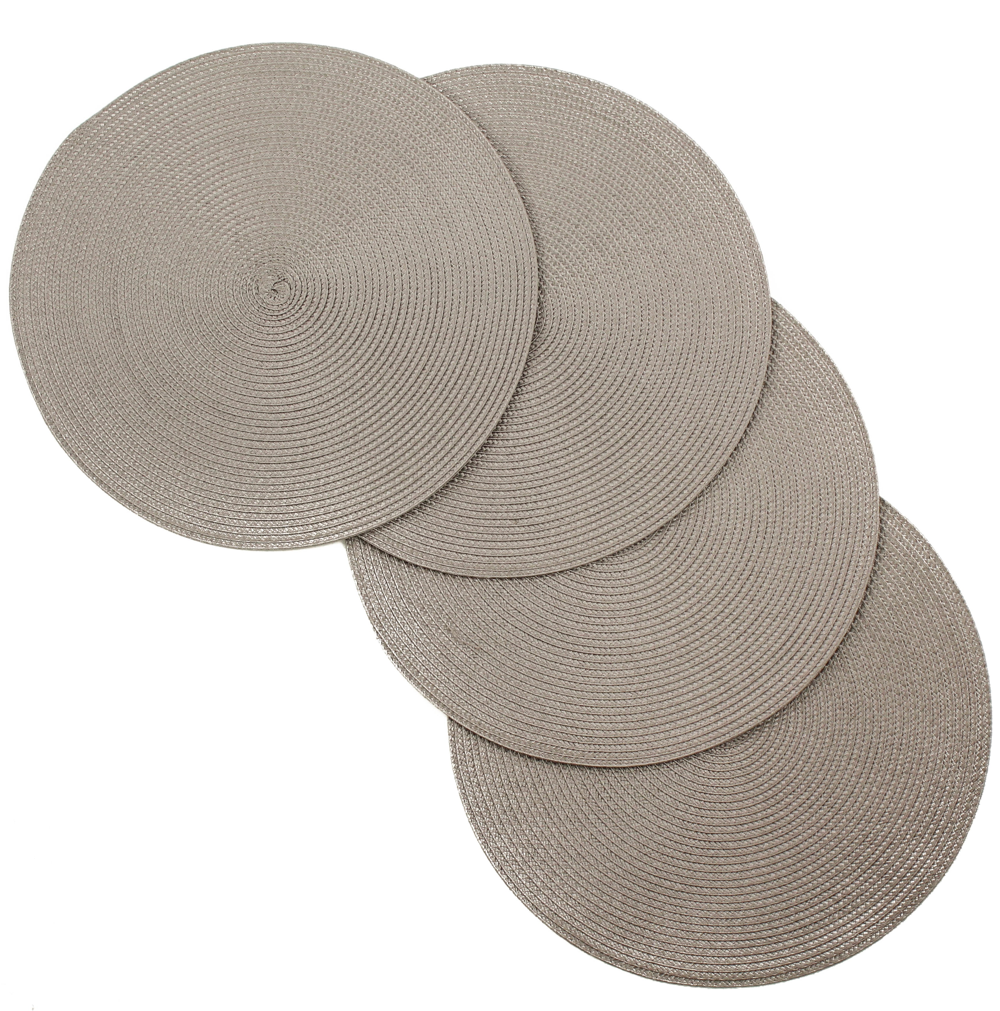 Venice Collections Vienna Woven Spiral Table Placemats 15 Inches Round ...