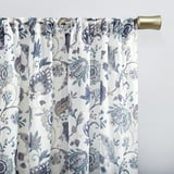 No. 918 Sarita Floral Print Sheer Rod Pocket Curtain Panel - Walmart.com