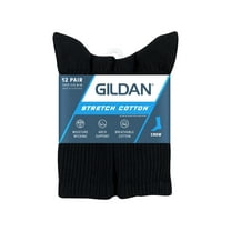 Gildan Men's Work-Ready Half Cushion Terry Mid-Crew Socks 12-Pack ...