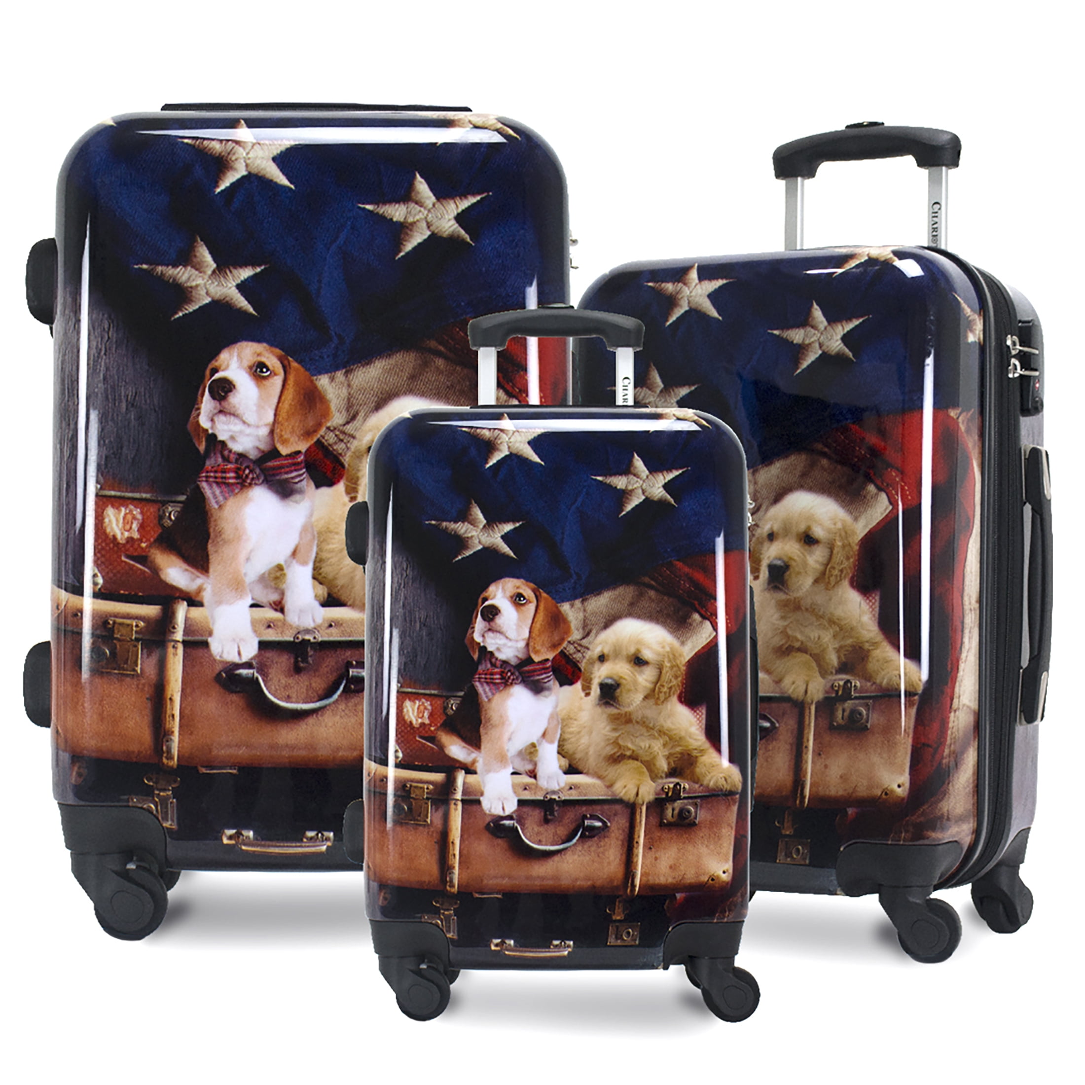 Chariot Freedom Pups 3-Piece Hardside Expandable Spinner Luggage Set ...