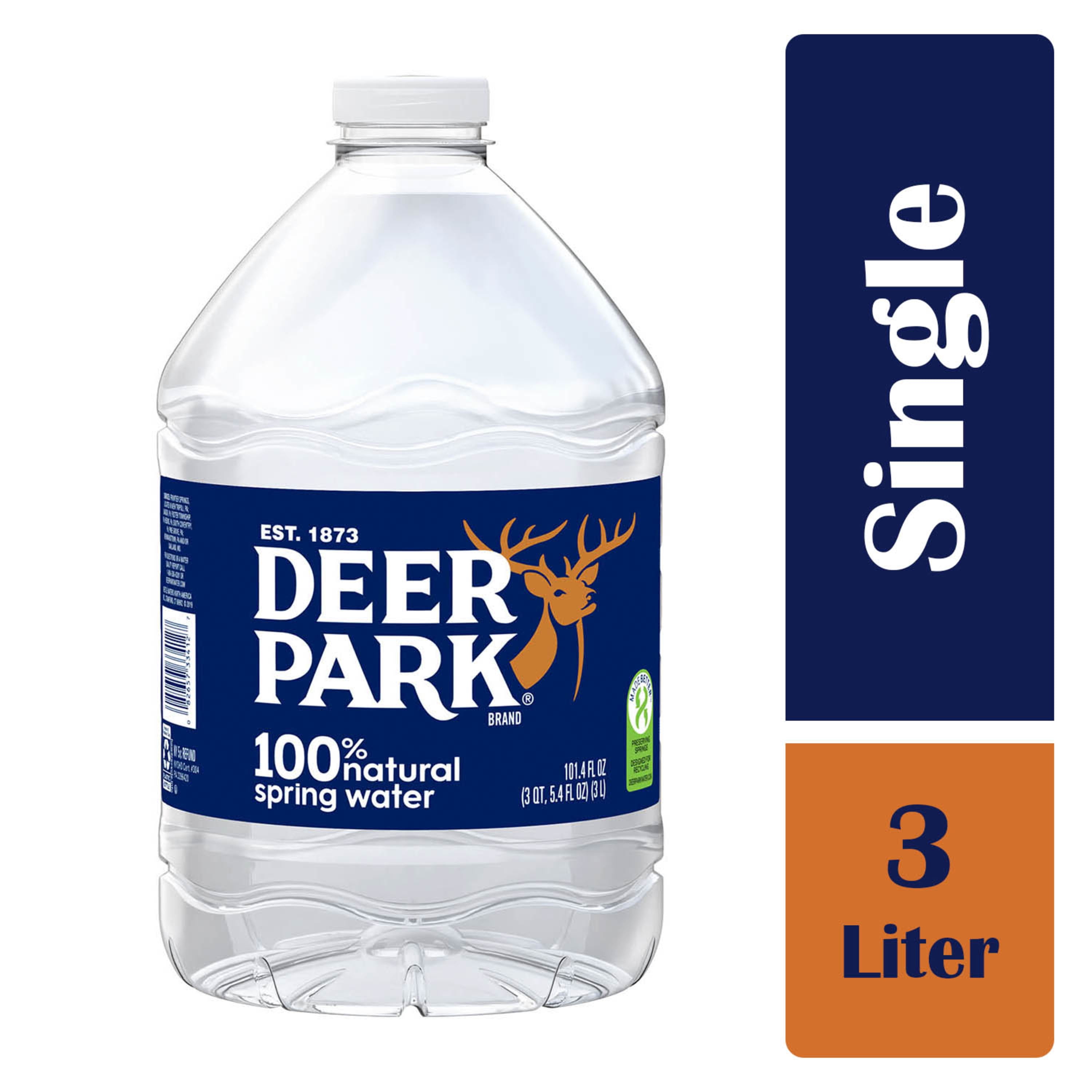 DEER PARK Brand 100% Natural Spring Water, 101.4-ounce plastic jug ...