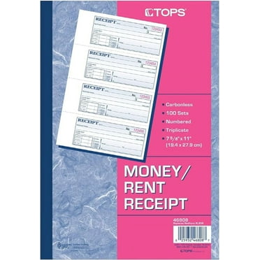 Rediform 3-Part Wirebound Money Receipt Book, Carbonless, Office Paper ...
