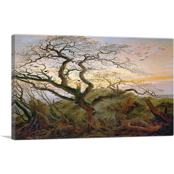 ARTCANVAS The Tree of Crows 1822 Canvas Art Print by Caspar David ...