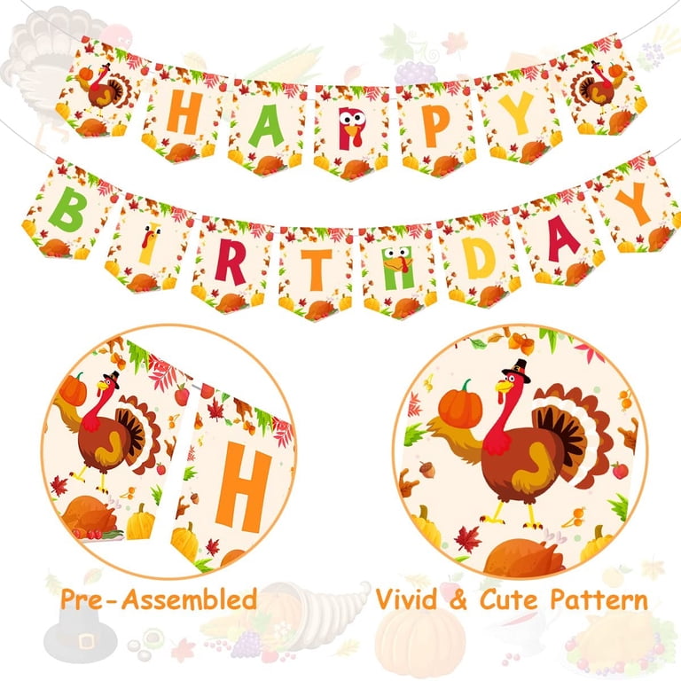 Happy Birthday Autumn Banner