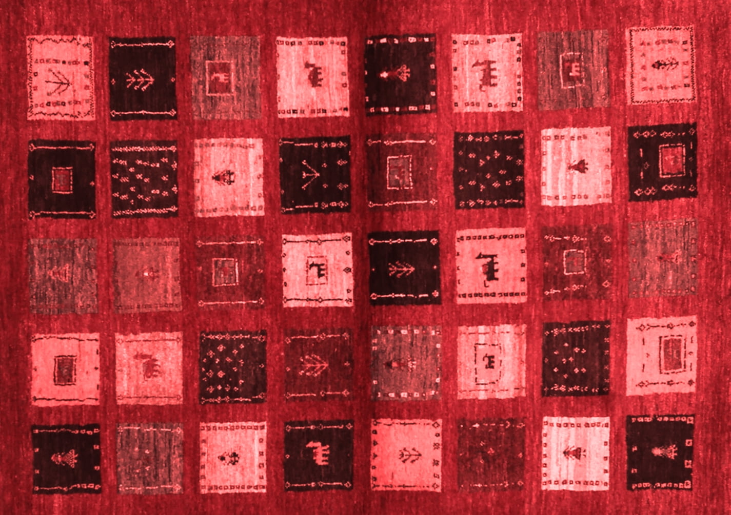 Ahgly Company Indoor Rectangle Abstract Red Contemporary Area Rugs, 6 ...