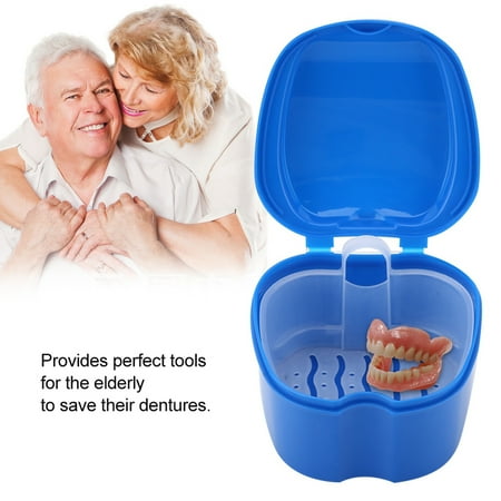 Denture Case, Water- Drying Quickly False Teeth Container For Elderly ...