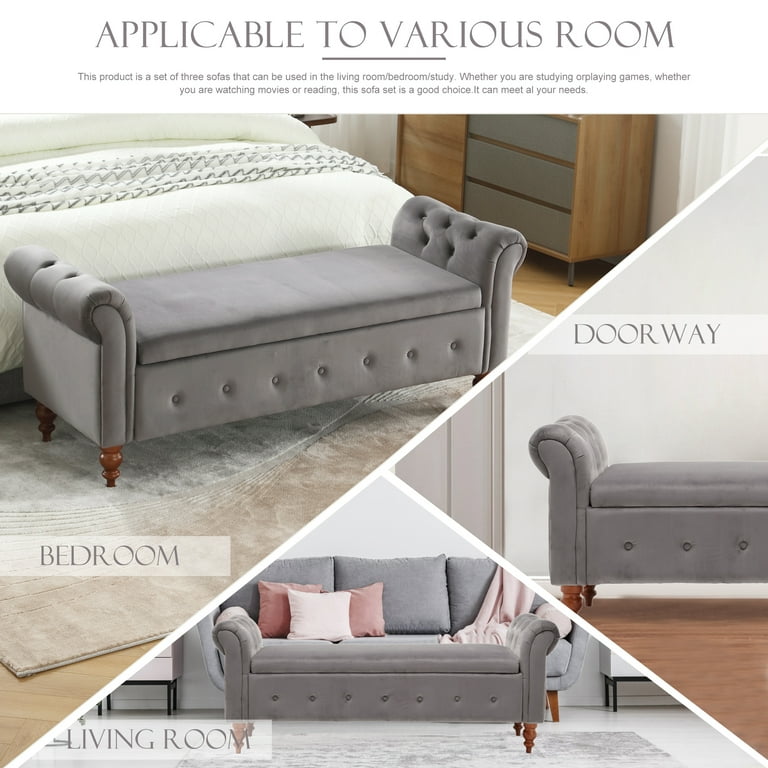 Upholstered Sofa Bench Uk | Baci Living Room