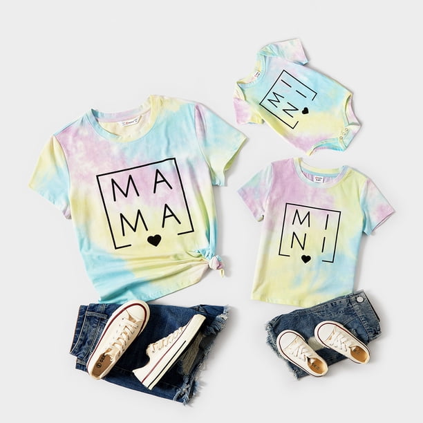 PatPat Family Matching Tops Kids Girl 6-7T Mommy and Me 95% Cotton ...
