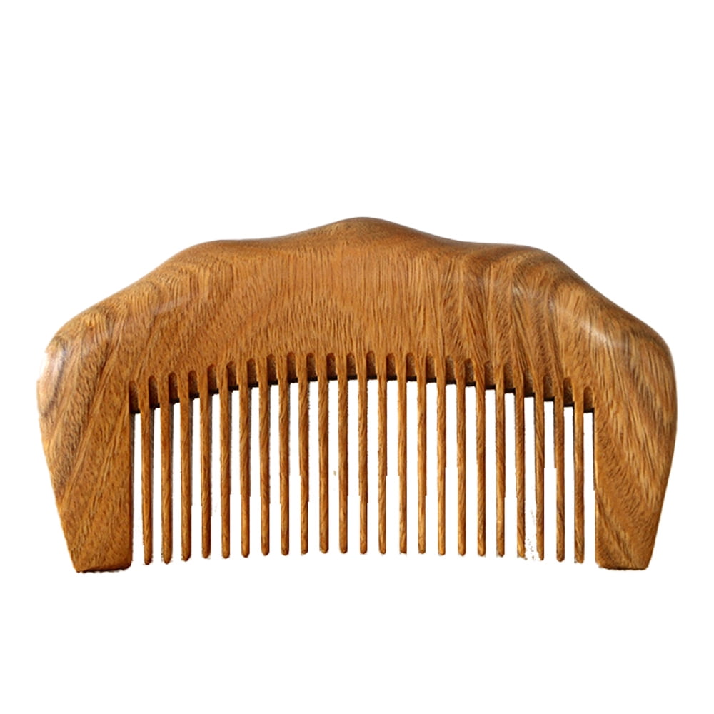 Natural Green sandalwood comb Electrostatic massage comb portable small ...