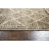 Rizzy Home Berkley Brown Dimonds/Lines Shag 18" x 18" Area Rug ...