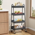 CONCETTA Versatile 4-Tier Metal Utility Cart with Locking Casters ...