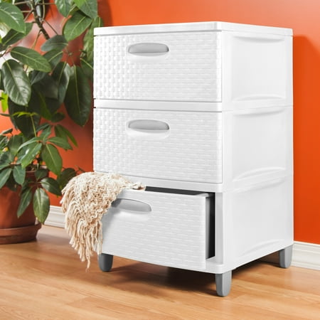 Sterilite, 3 Weave Drawer Unit, White - Walmart.com