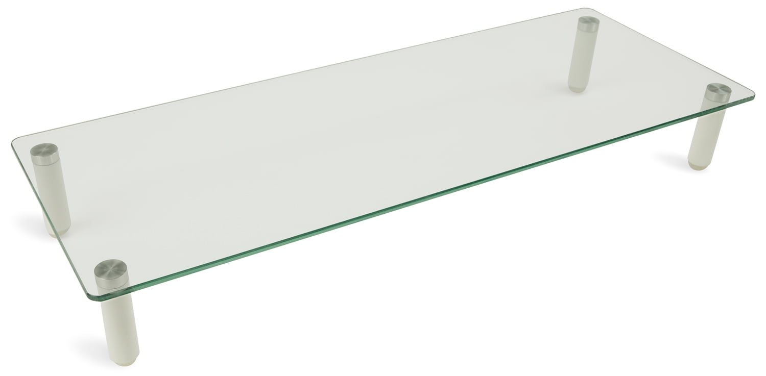 Mount-It! Glass Monitor Stand Riser | Fits 17-24 Inch Screens | Height ...