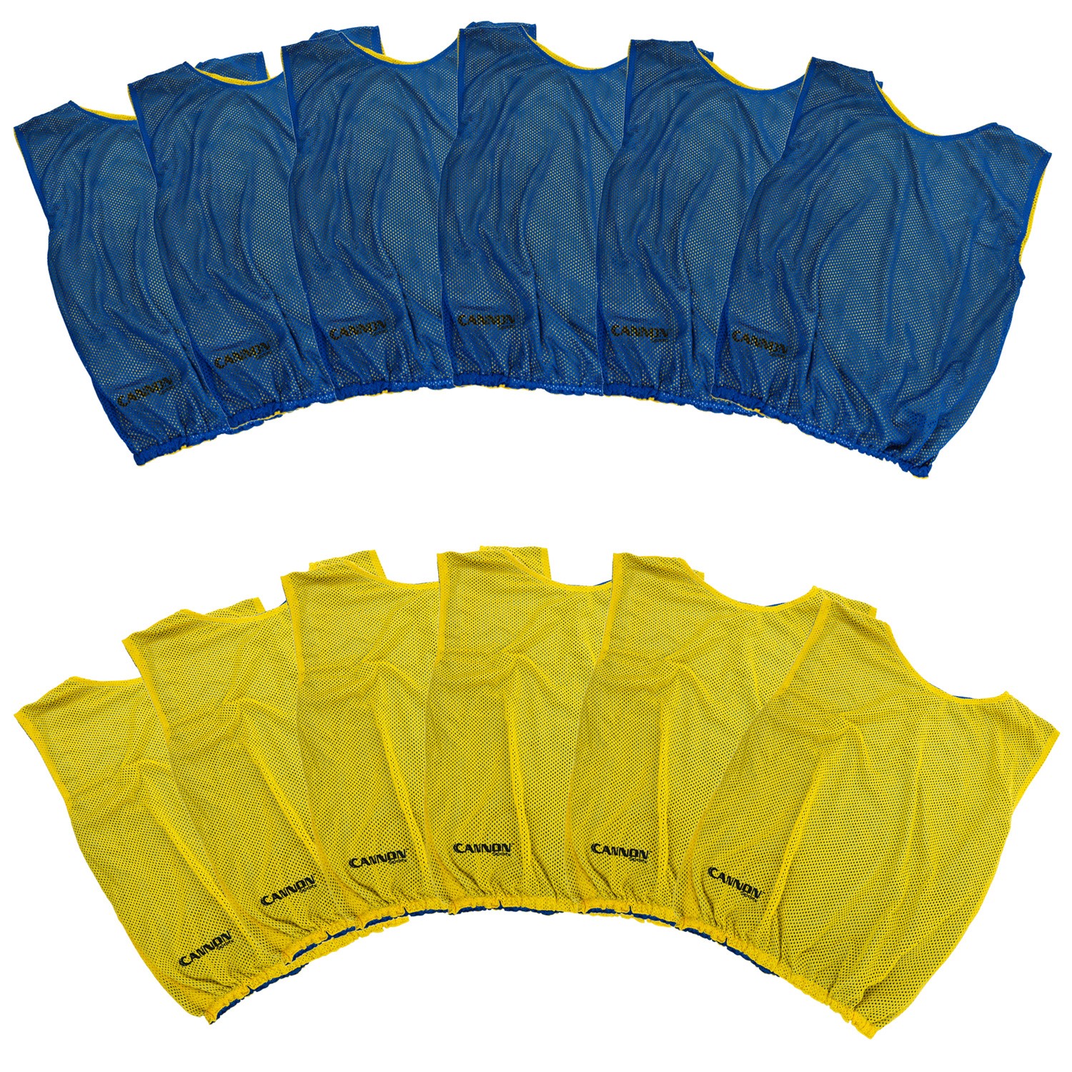 Cannon Sports Reversible Scrimmage Vests with Elastic Bottom Pack of 12 ...