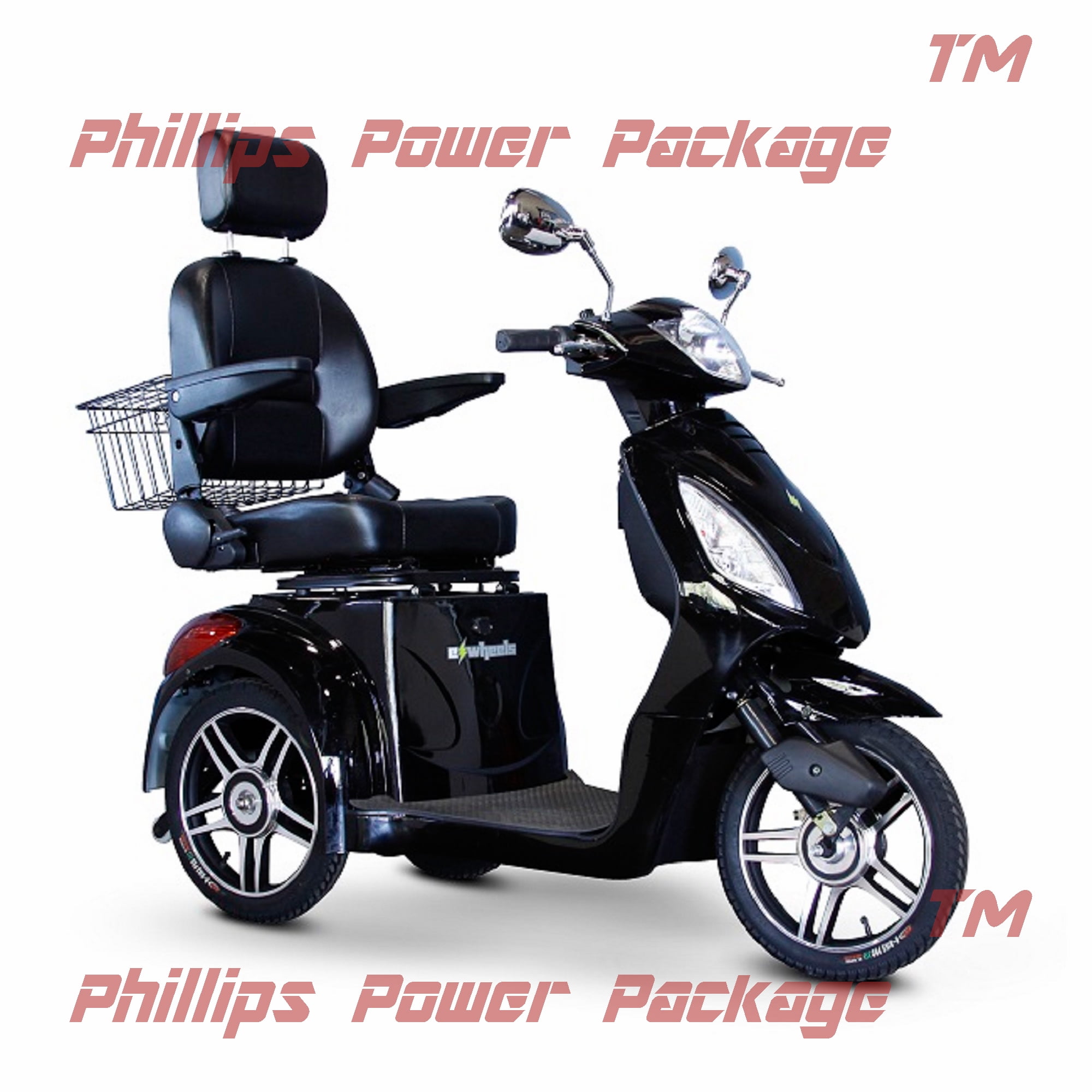 E-Wheels - EW-36 Slowpoke Scooter with Electromagnetic Brakes - 3-Wheel ...