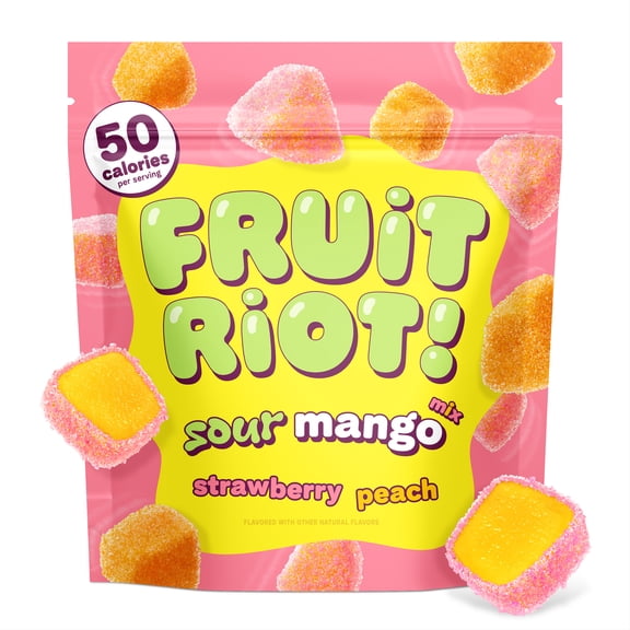 Fruit Riot Frozen Sour Candy Mixed Grapes 8oz Made with Real Fruit ...