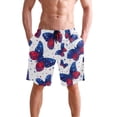 Blue Red Butterflies Pattern Mens Swim Trunks Quick Dry Board Shorts ...