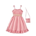 Big Girls' Dresses Children'S Sweet Bow Tie Strapless Ruffled Straps ...